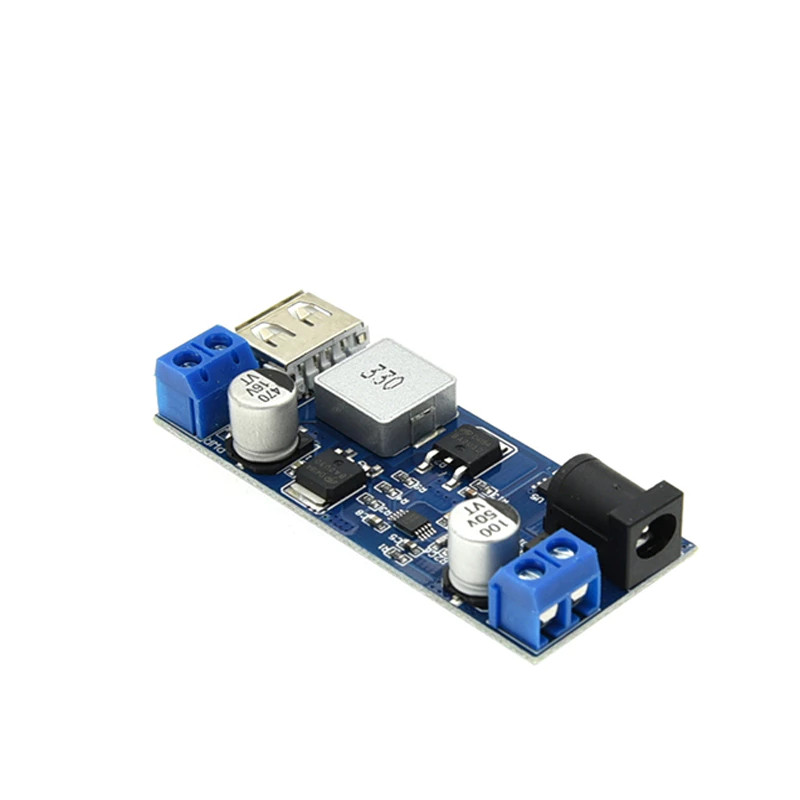 DC-DC 24V/12V to 5V 5A Buck Converter USB Mobile Phone DC-DC Step-down Module LM2596S,HW-688 HCW ...