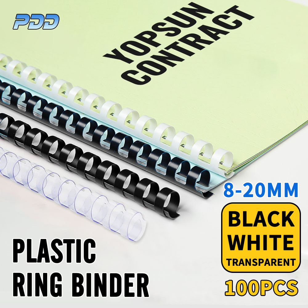 100pcs Plastic Comb Binder Rings PVC 21Holes Binding Rings | Shopee ...