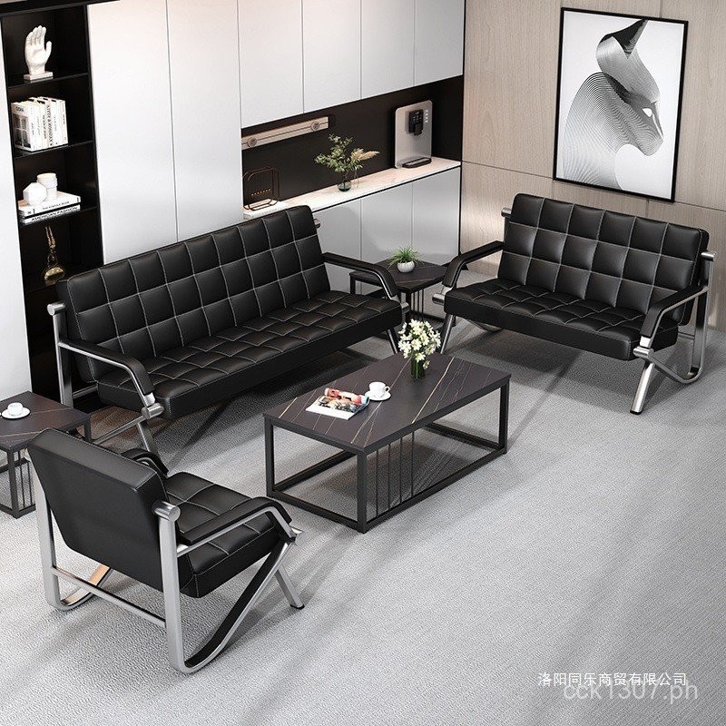 Free Shipping Reception Sofa Three-Seater Modern Coffee Table Office ...