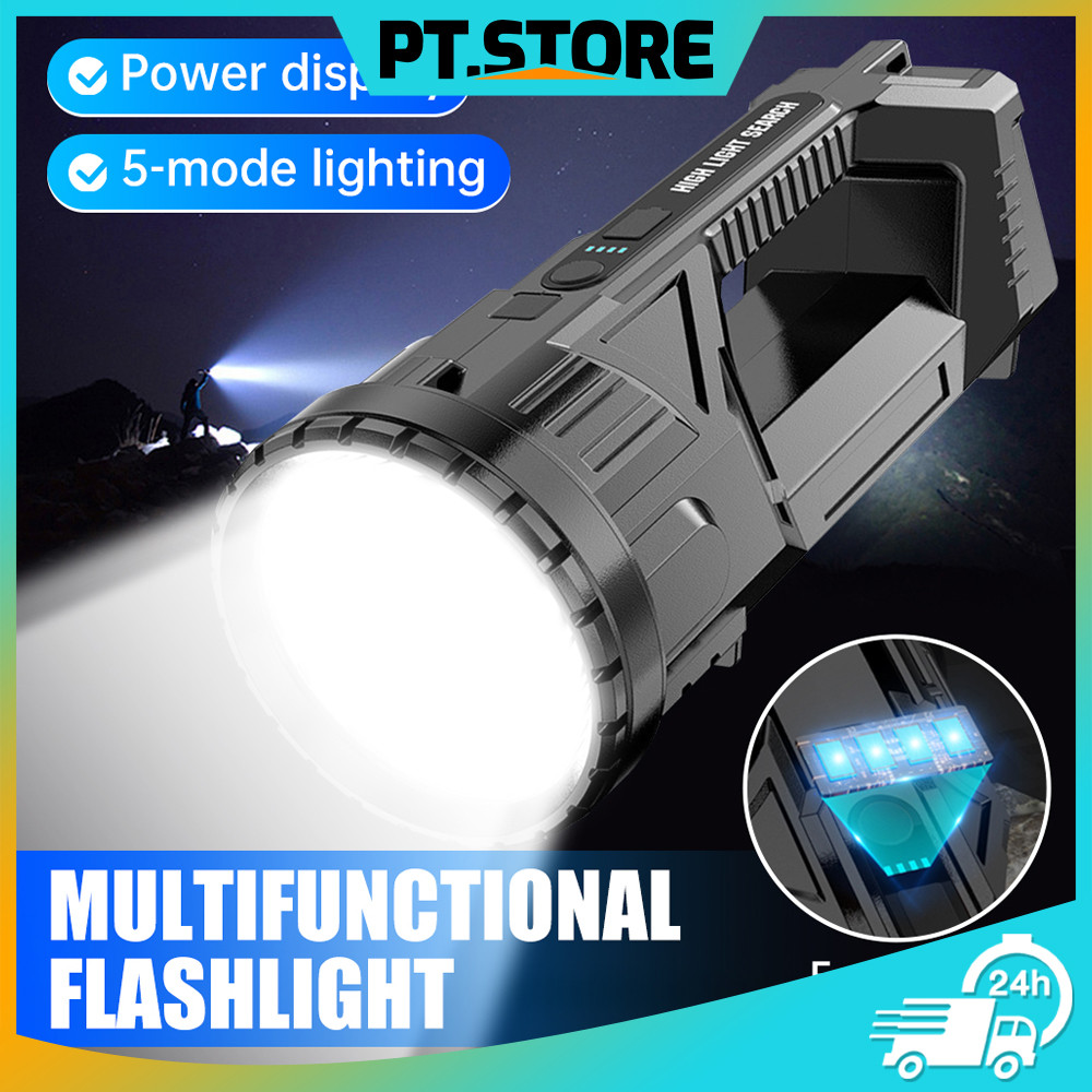Portable Super Bright Zoom LED Flashlight Rechargeabl Waterproof ...