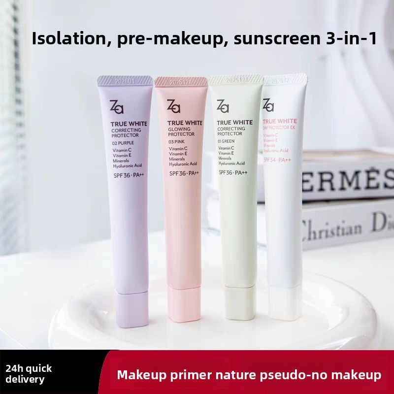 ZA # ZA Whitening Cream Invisible Pores Brightening And Oil Control ...