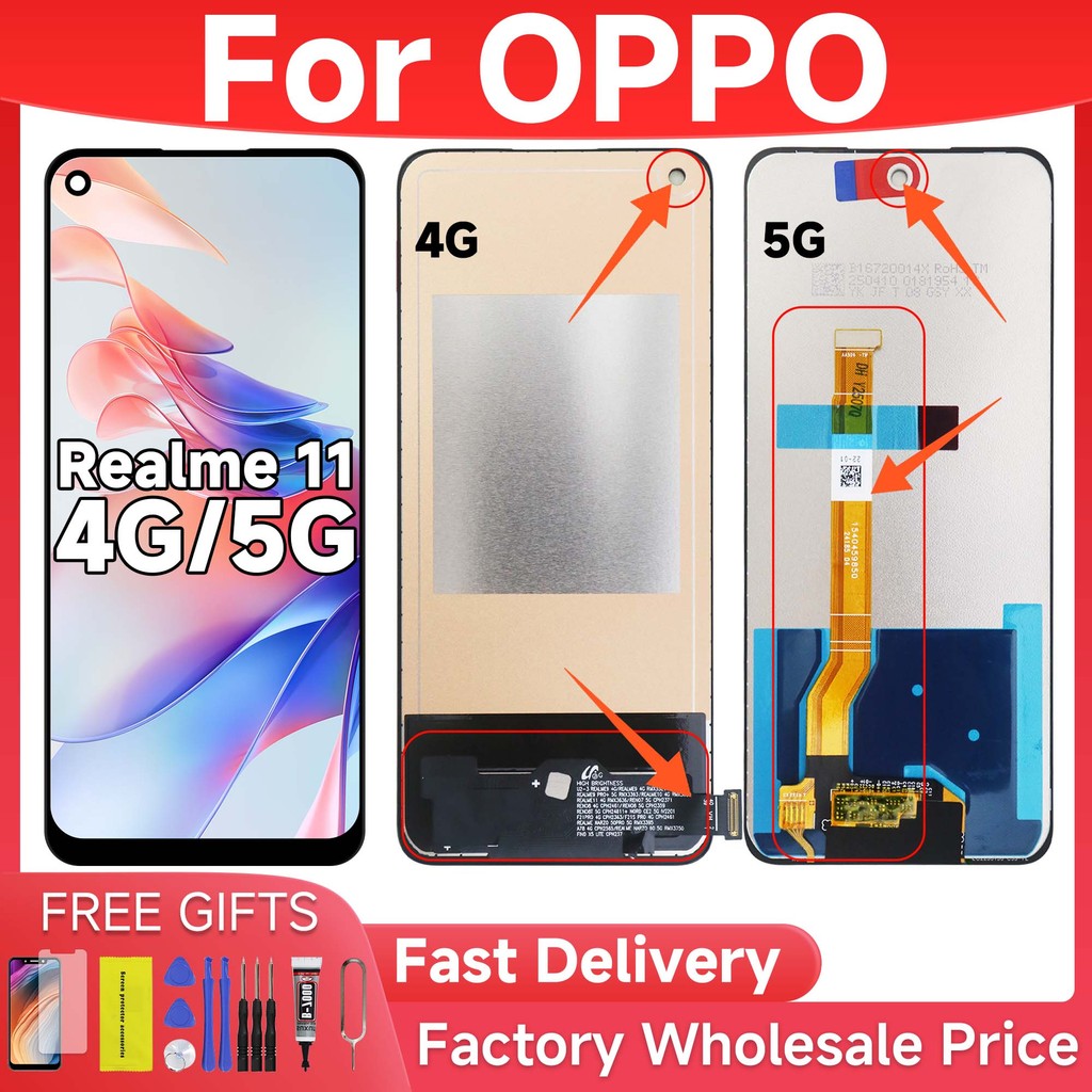 For OPPO Realme 11 5G RMX3780 Realme 11 4G RMX3636 LCD Display Touch ...