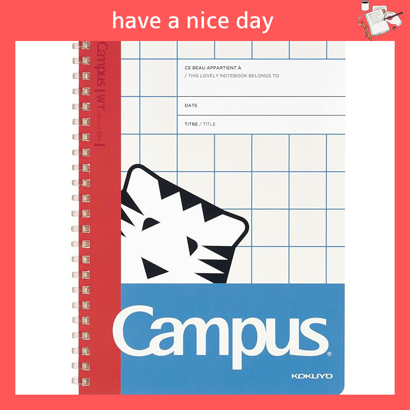 Kokuyo Campus Soft Ring Notebook - Papier Tigre A5 Dot Grid, 50 Sheets ...