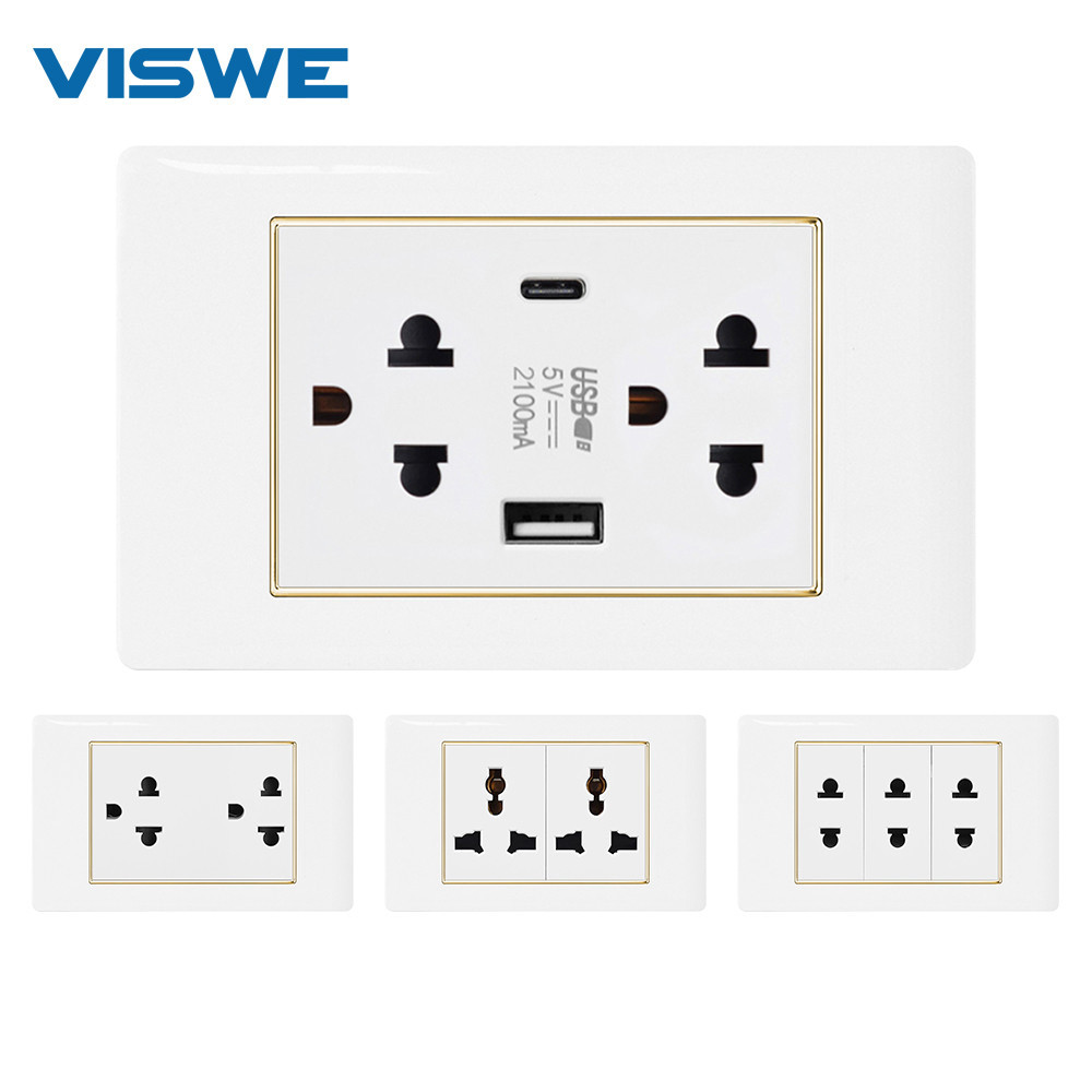 VISWE USB Socket Universal Socket Wall Socket Wall Switch Light Switch ...