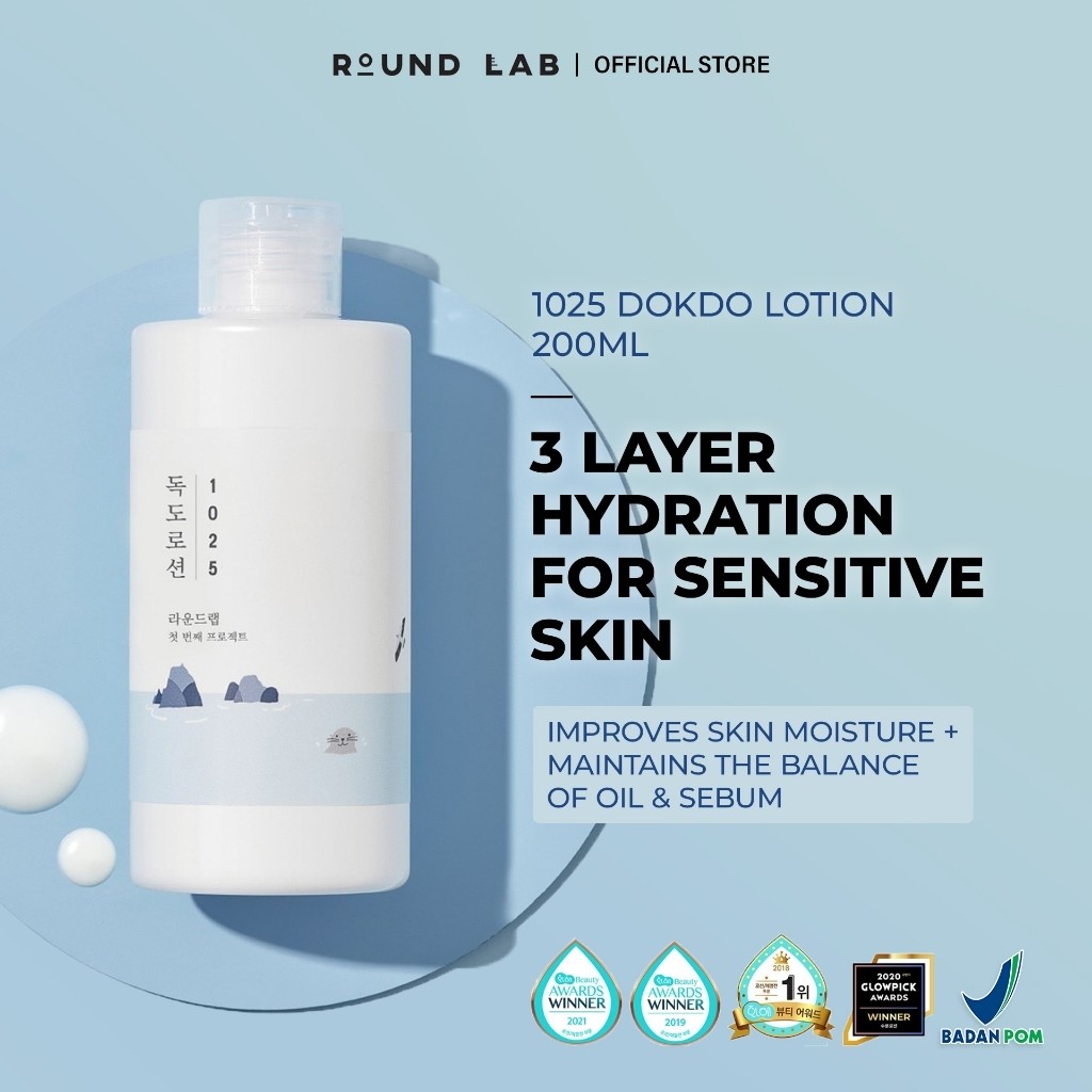 Round Lab 1025 Dokdo Lotion - 200ml | Non-comedogenic Moisturizer for ...
