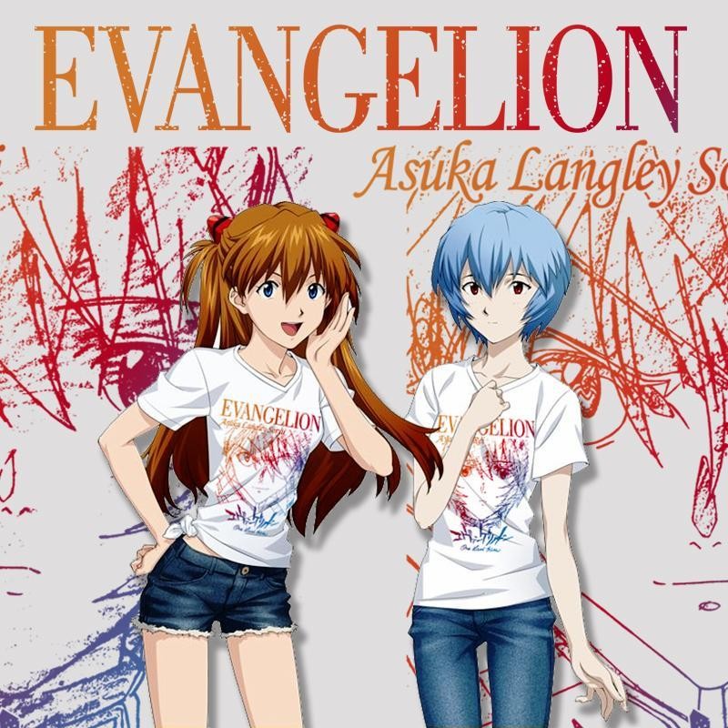 EVA T-Shirt Anime Neon Genesis Evangelion Ayawa Rei Asuka Co-Branded ...