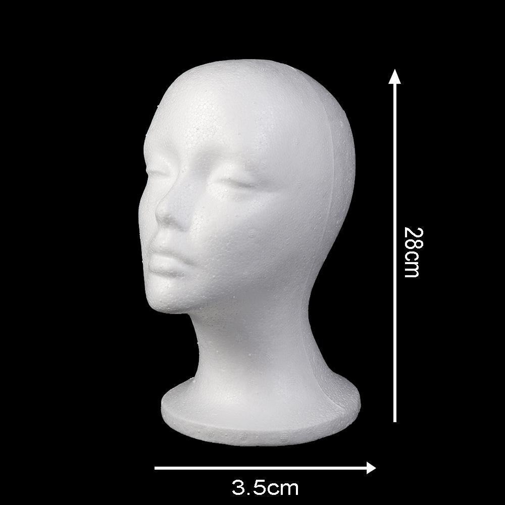 SOTIM Head Model Portable Dummy Wig Glasses Hat Display Stand/White ...