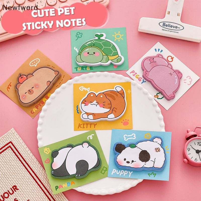 [Newfword] 30Sheets Cute Cartoon Animal Sticky Notes Kawaii Student ...