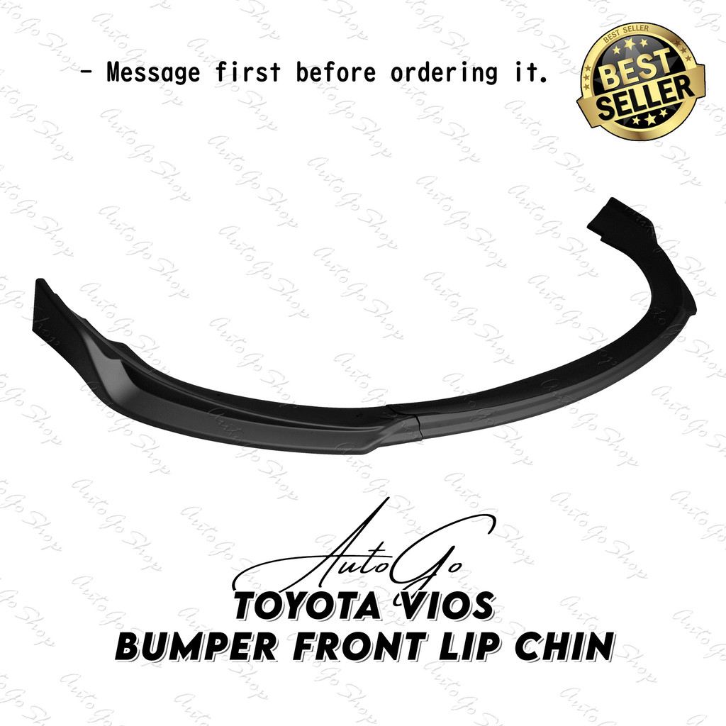 Toyota Vios Bumper Front Lip Chin Body Kit (Black) | Shopee Philippines