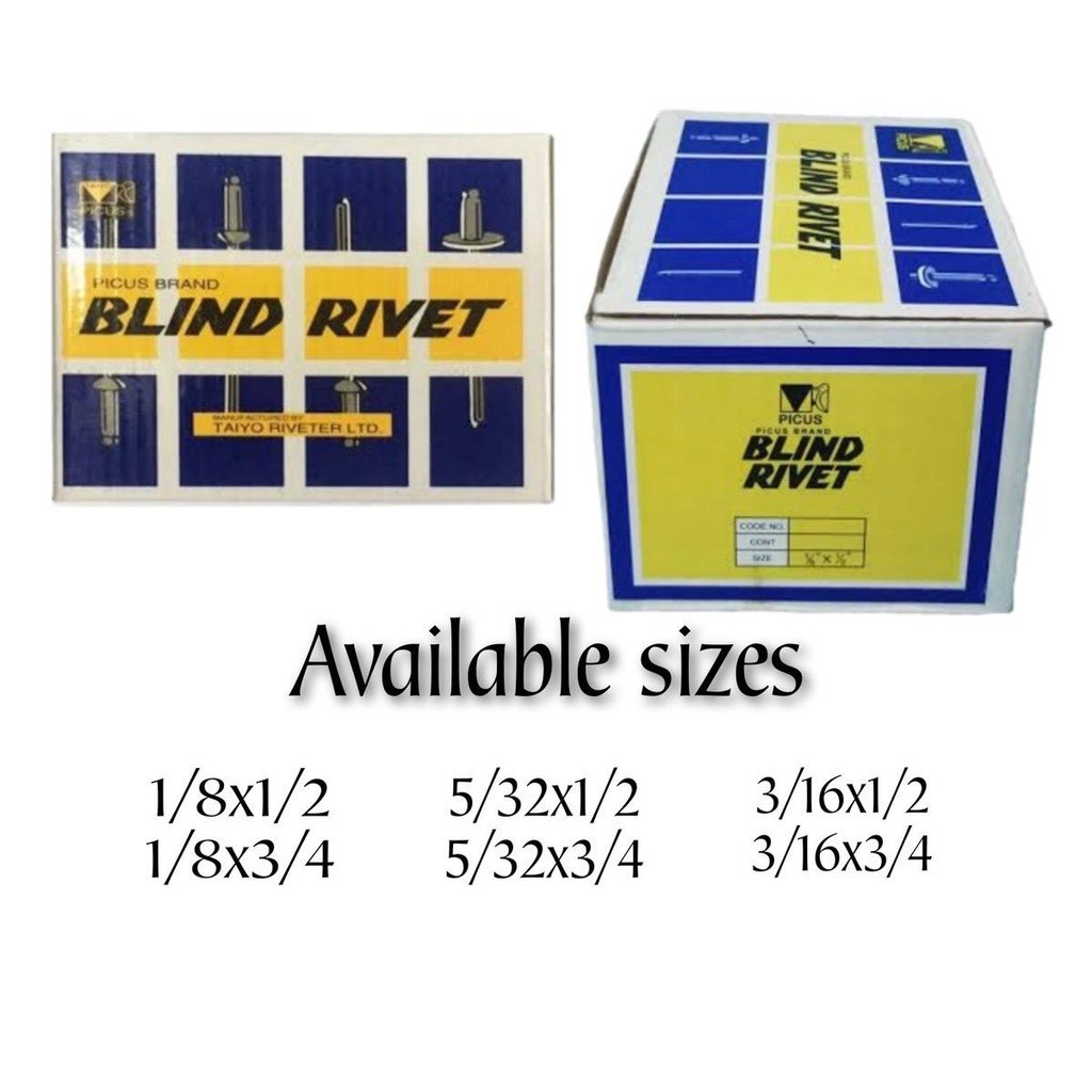 COD/Preferred Blind Rivet SILVER 1box | Shopee Philippines
