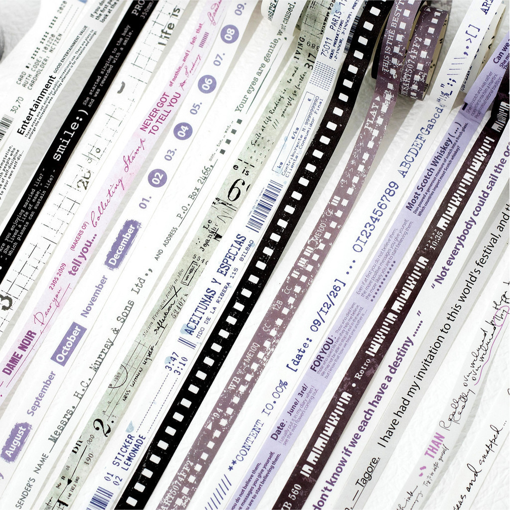 3 Rolls Skinny Washi Tape Set Filmstrip Style Decorative Tapes For Arts ...