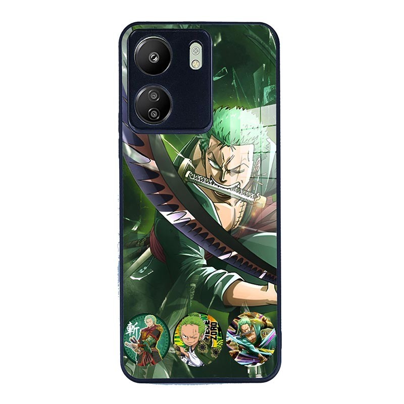 One Piece Roronoa Zoro Protector glass Casing For Redmi 13C 4G POCO C65 ...
