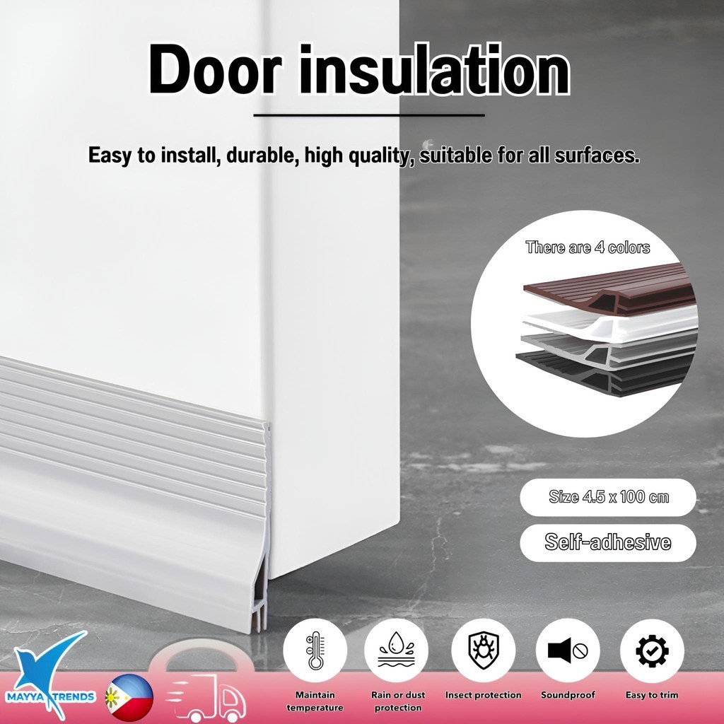 1M Door Bottom Seal Gap Stopper Strip Soundproof Windproof Woodself ...