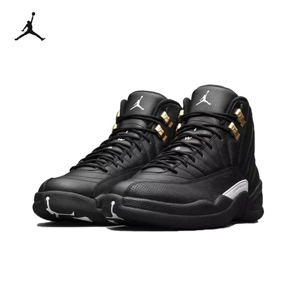 Nike air jordan12 AJ12 black gold buckle wear-resistant anti-slip retro ...