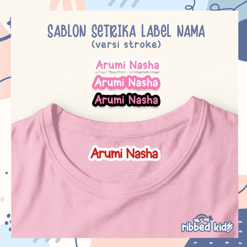 Iron-on Name Screen Printing, Name Label Screen Printing, Stroke ...