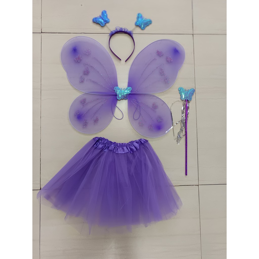 BUTTERFLY WINGS CHILDREN'S TOYS/WITH STICK CHILDREN'S TOYS | Shopee ...