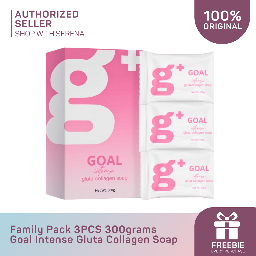 Family Pack 3PCS Goal Intense Gluta Collagen Soap 100g Lightening ...