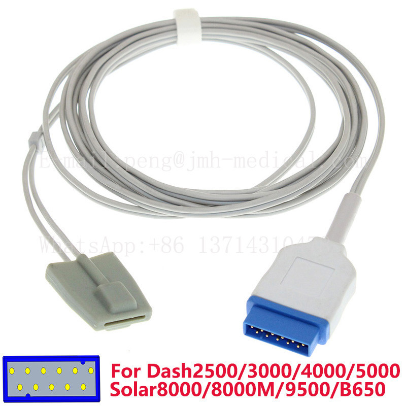 11pin 3m Spo2 Probe Sensor Cable Compatible with B650 Dash2500/3000 ...