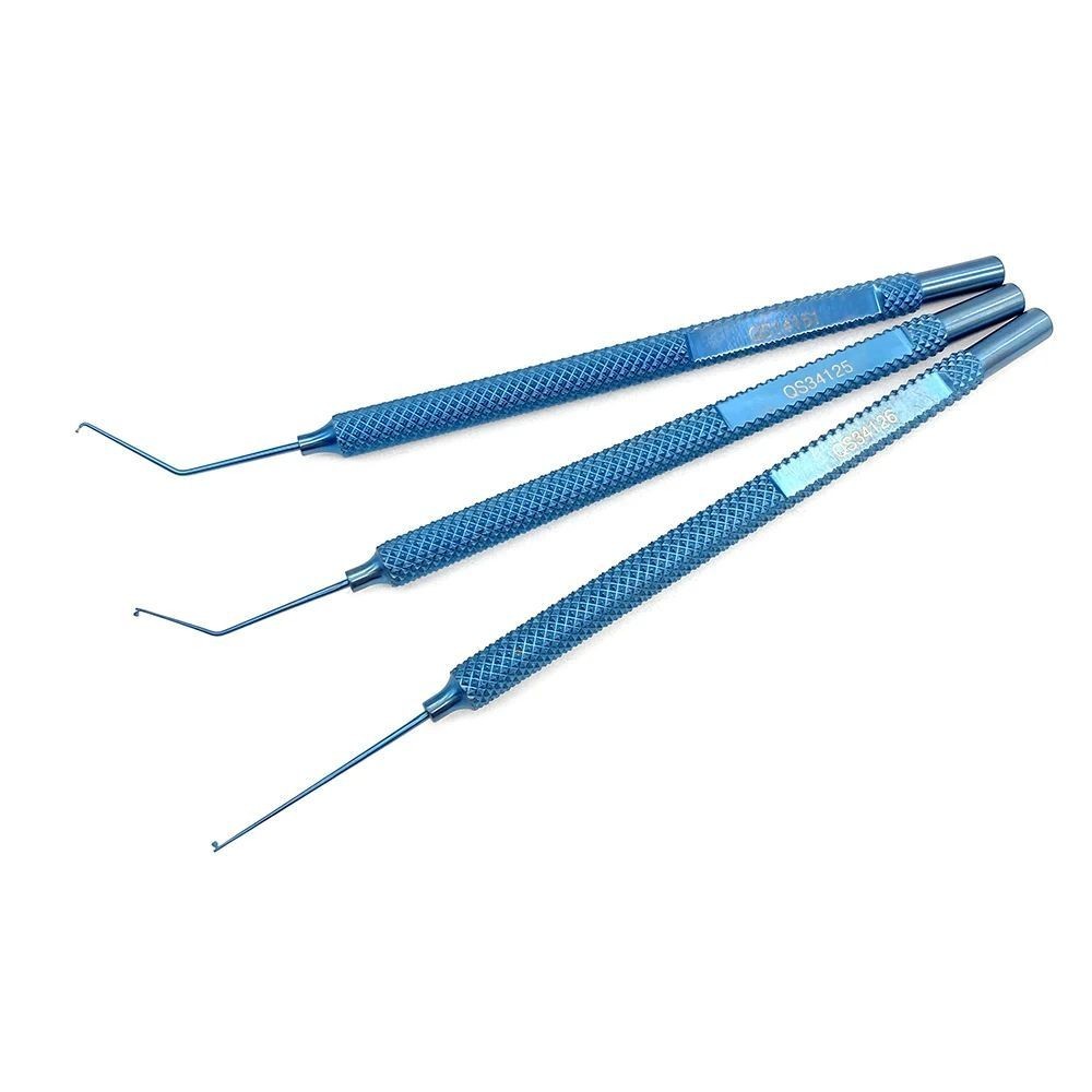 Lens Manipulator Hook Titanium Double Eyelid Tool pet Ophthalmic ...