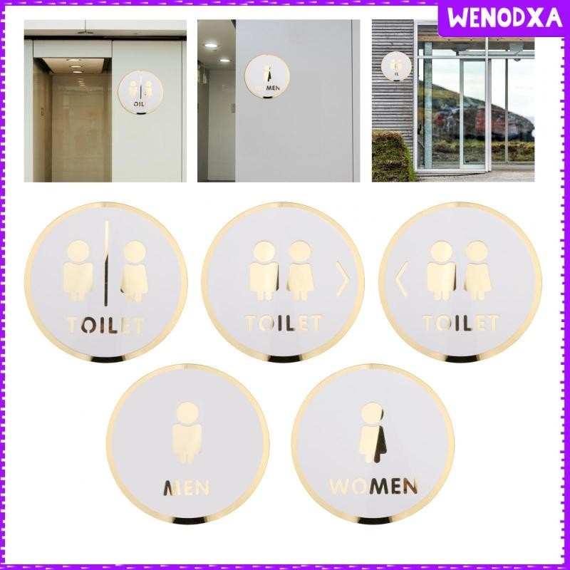 [Wenodxa] Toilet Sign Stickers for Ladies Gents Acrylic Sign 3D ...