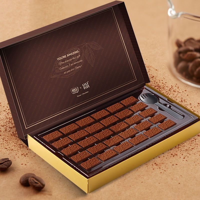 Japanese Style Raw Chocolate Gift Box for Girlfriend Dark Chocolate ...