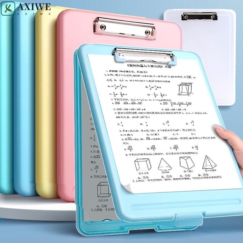 AXIWE A4 File Clipboard Box Case, Large Capacity Waterproof Writing ...