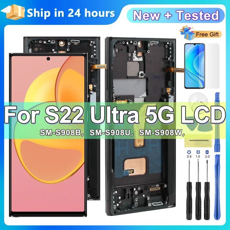 Amoled For Samsung Galaxy S22 Ultra 5G S908 S908B S908ULCD Display ...