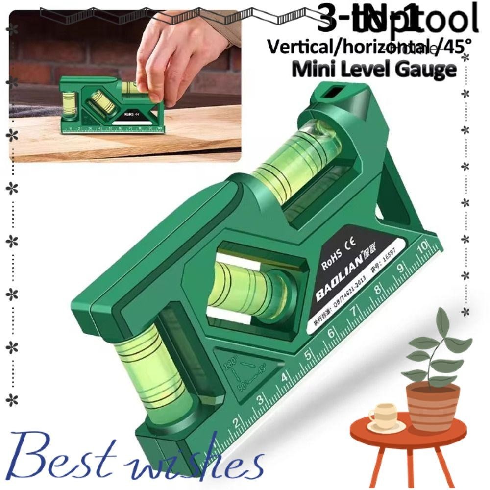 TOPTOOL Magnetic Level Gauge, Pocket with Metric Mini Protractor ...