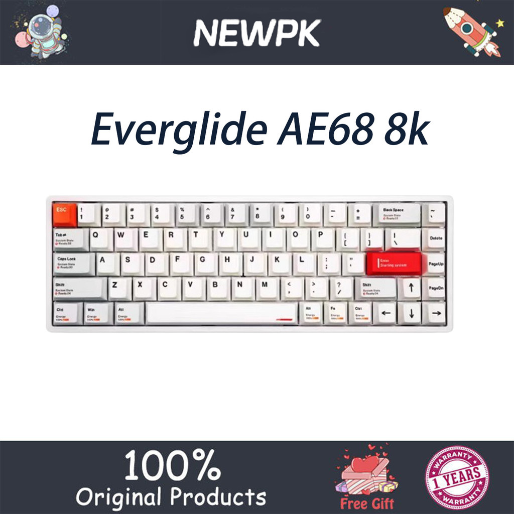 Everglide AE68 65% wired C-type Hall effect trigger 8K polarizability ...