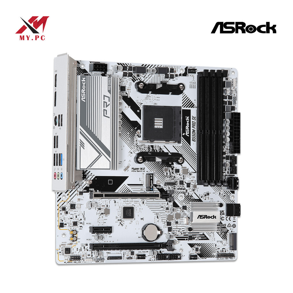 Asrock B550M Pro SE Micro ATX AM4 DDR4 Motherboard White | Shopee ...