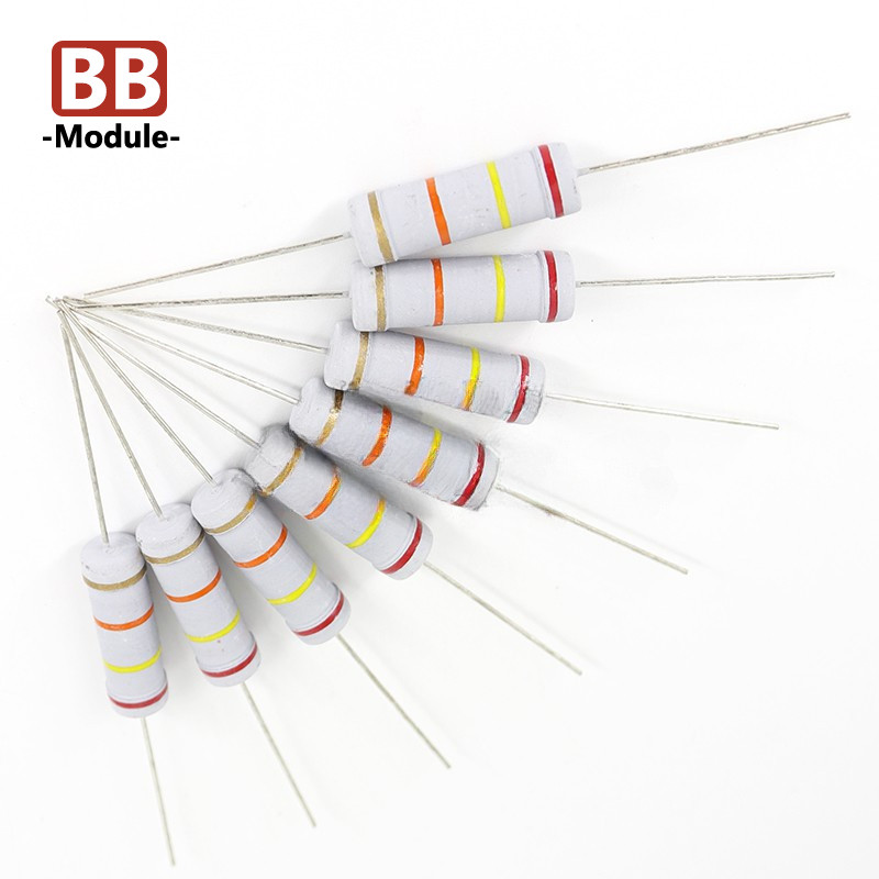 20Pcs 1W 2W 3W 5W Carbon Film Resistor 5% 10R 12R 15R 16R 18R 20R 22R 24R 27R 30R 33R 36R OHM ...