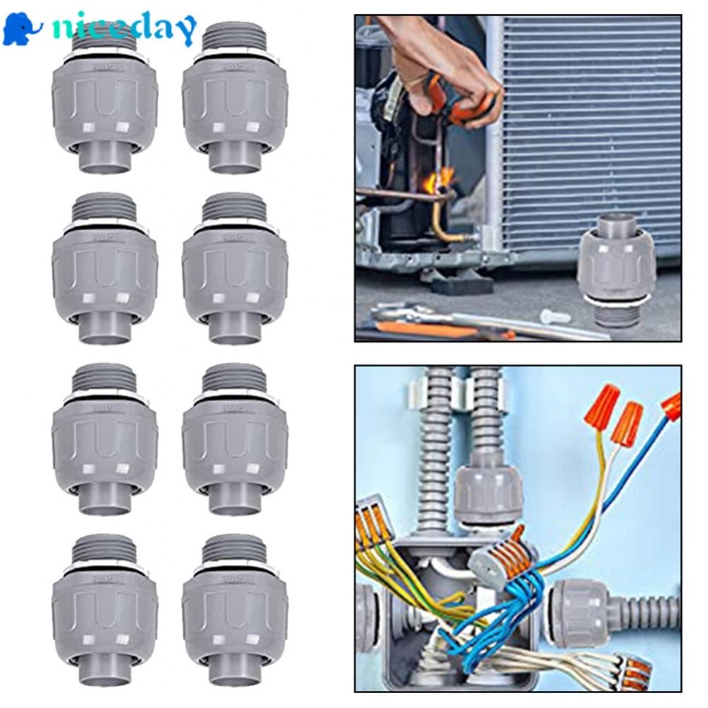 8PCS 1/2in Connector Non-Metallic Electrical Conduit Fitting PVC ...