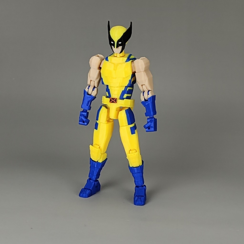 Body Marvel Wolverine Multi-Joint Lucky 133D Printing Action Figure ...