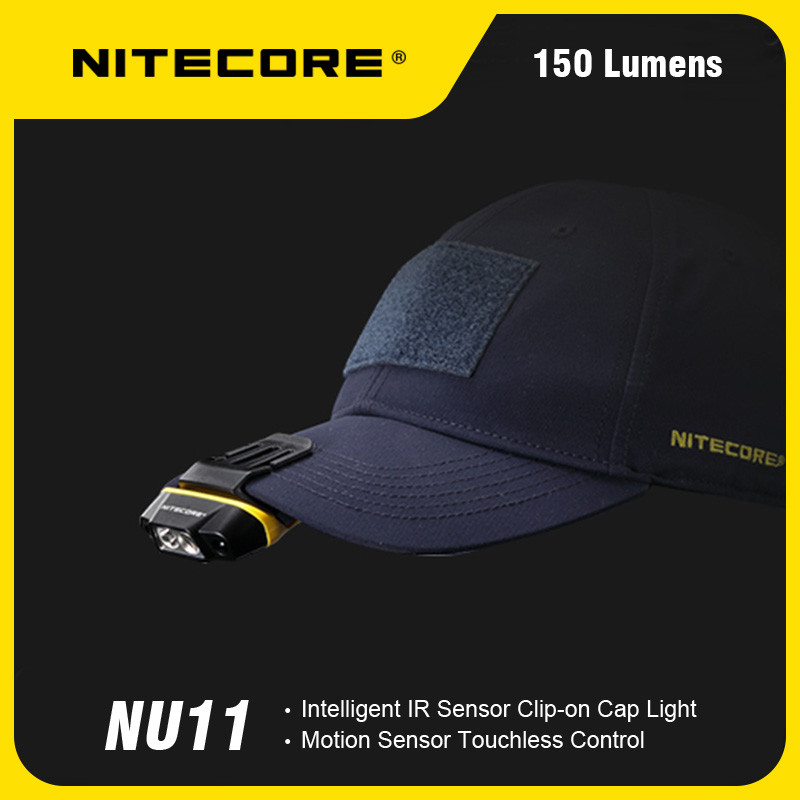 NITECORE NU11 Intelligent IR Sensor Chip-on Cap Light 150 Lumens 600mAh ...