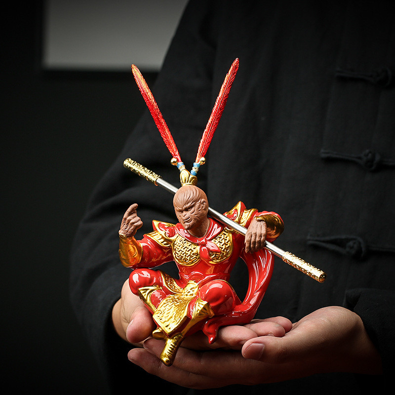 Action Figure Black Myth Sun Wukong Purple Sand Handicraft Ornaments ...