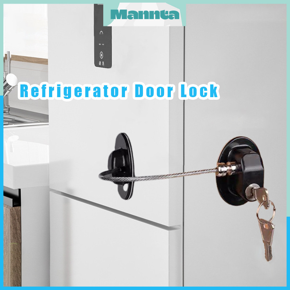 2 Pieces Refrigerator Door Lock Freezer Door Lock Strong Adhesive File ...