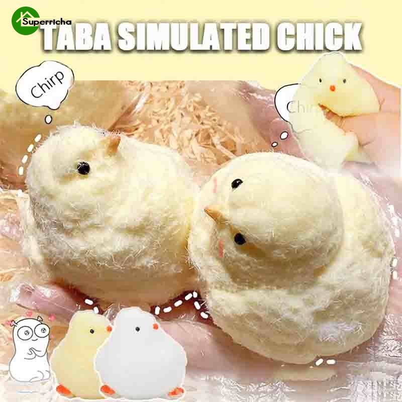 Simulated Plush Chick Mochi Squeeze Toy - Flocking Animal Shape Stress ...