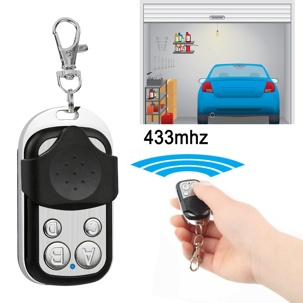 4 Channel 433mhz Cloning Gate Garage Remote Control Universal Wireless Copy Code Electric ...
