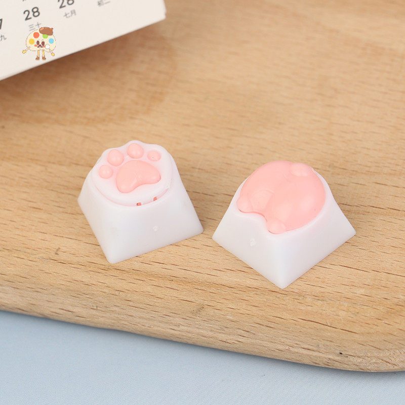 LON Cute Cat Paw Keycaps For Mechanical Keyboard Cherry MX Switch DIY ...
