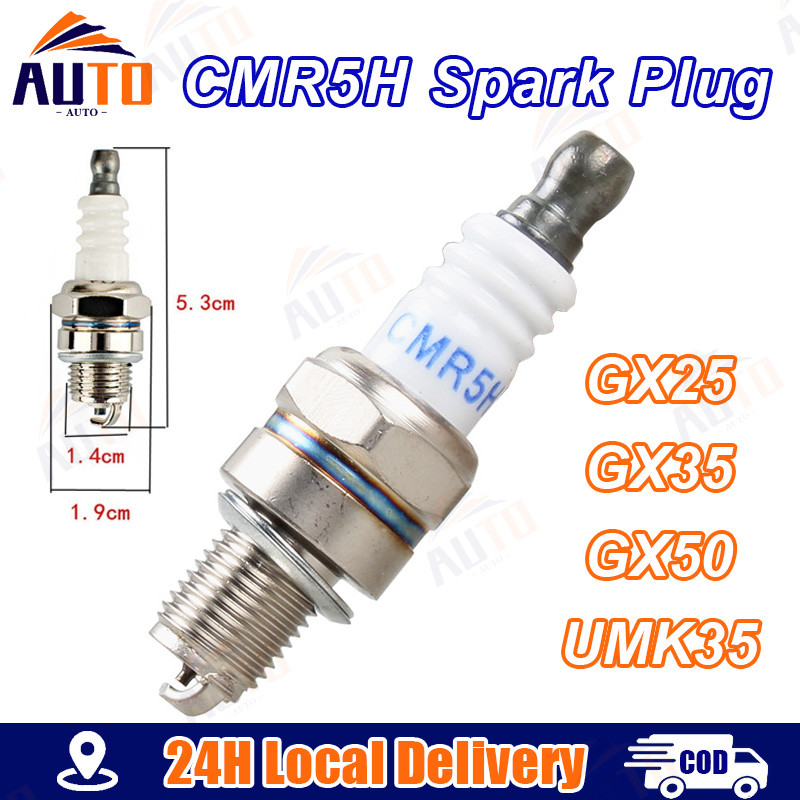 Spark Plug CMR5H for GX35, UMK35 4-Stroke Grass Cutter Engine Sparkplug ...
