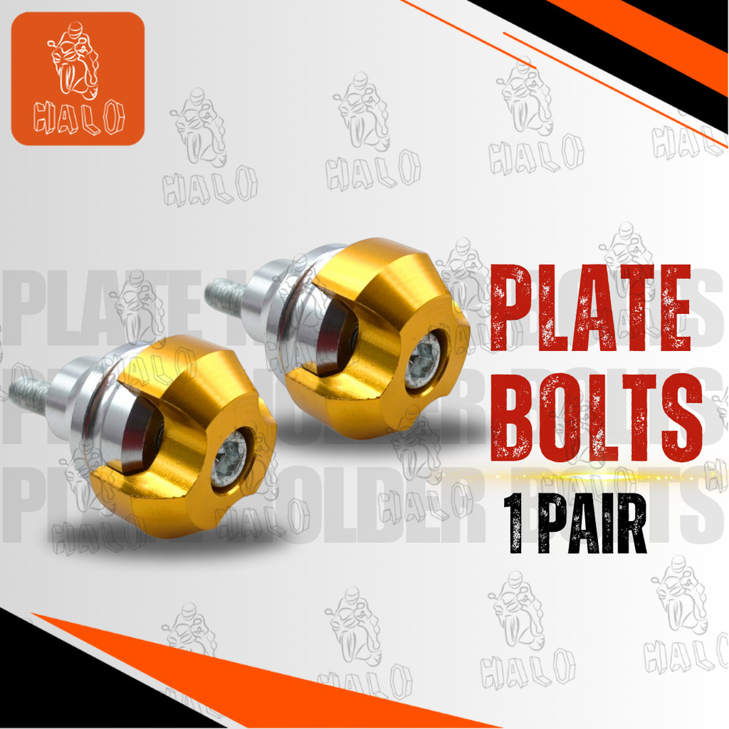 [HALO MOTOR] MOTORCYCLE BAR END / PLATE BOLTS 3 CURVE SCREW BOLT TYPE ...