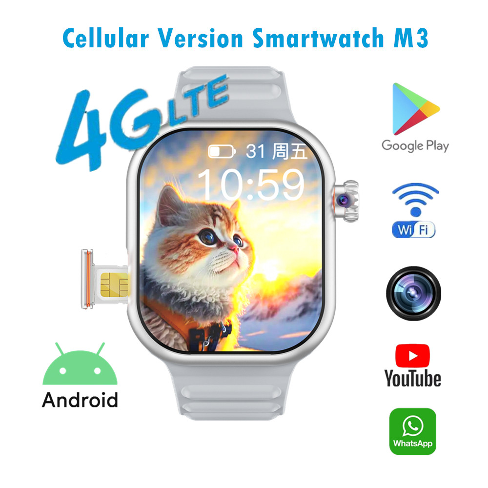 4G Android Smart Watch With SIM Card And WiFi B29 Cellular Version ...
