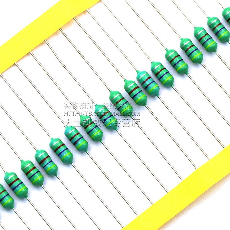 0410 Color code inductor Color ring inductor 1/2W 0.5W 1UH 1R0 (100 pcs ...