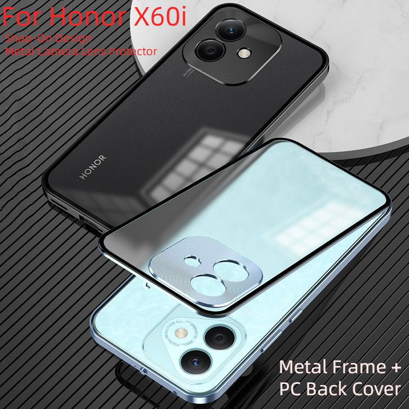 For Honor X60i 5G Thin&Light Snap-On Design Slide Unlocked Magnetic Metal Frame PC Hard Phone ...
