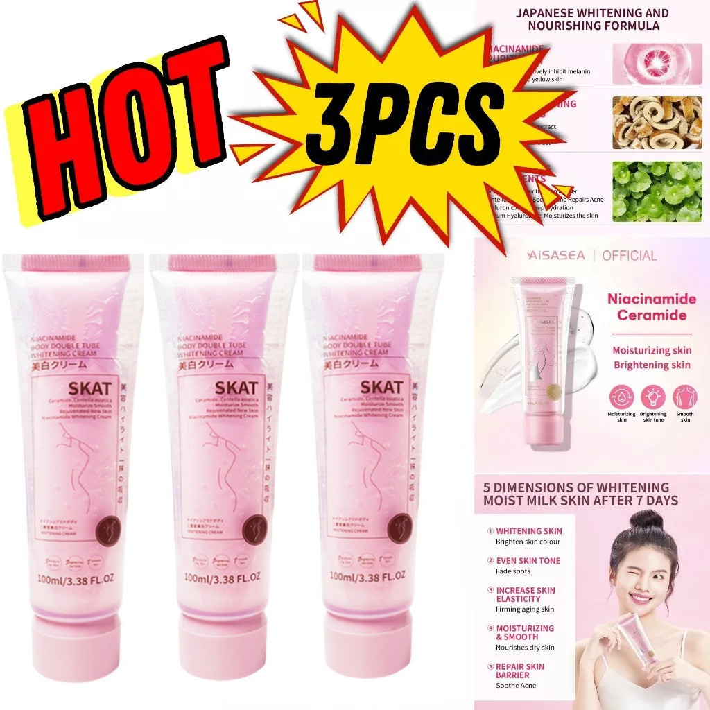 SKAT Niacinamide Double Tube Whitening Body Lotion Instant Brightening ...