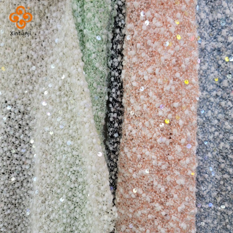 1 Yard New 5cm Sequined Fabric Hanging Crystal Tweed Diy Accessories ...