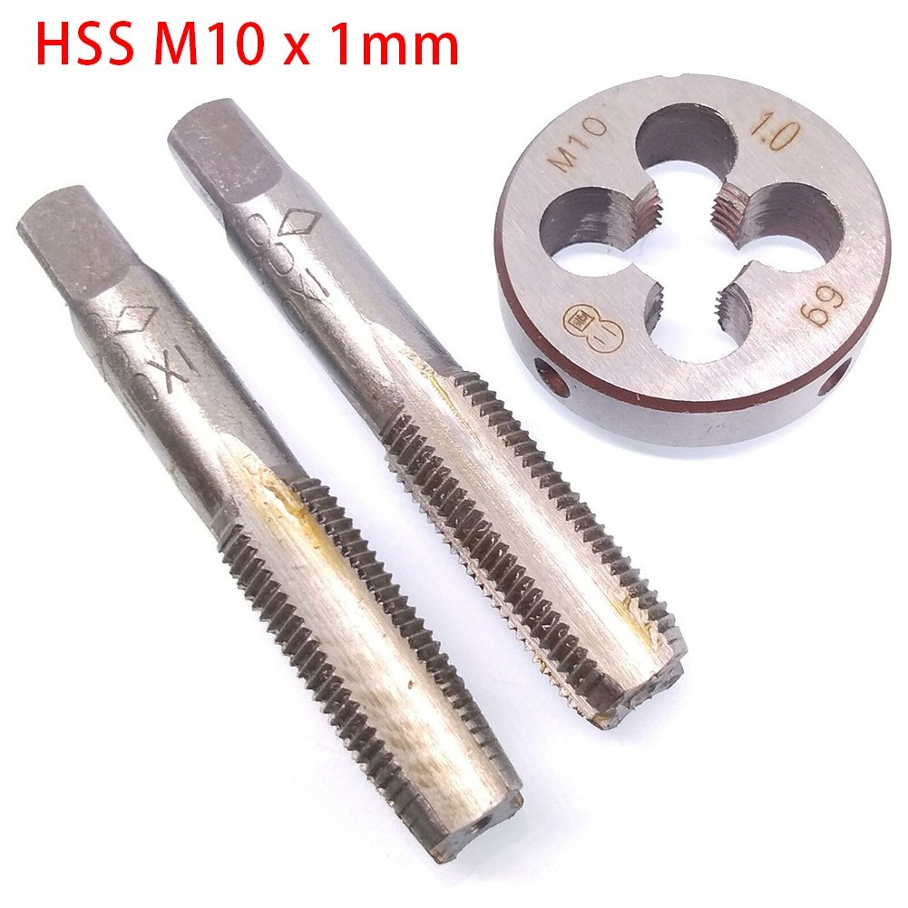 M10 x 1mm Right Hand HSS Metric Thread Tap and Die Set for Machine ...
