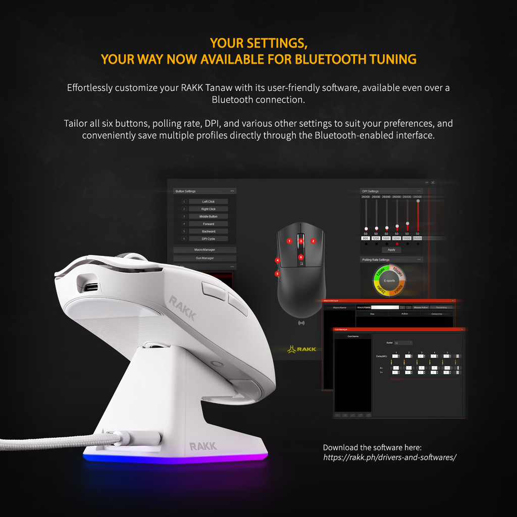 EasyPC | RAKK TANAW | TANAW 4K Polling Trimode PMW3395 Huano 80M OLED ...