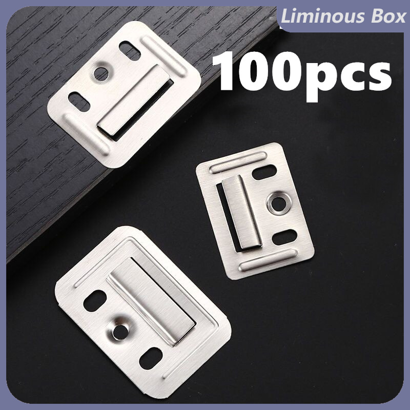 100pcs PVC Wall Panel Clip Stainless Steel Wall Board Clip Wall ...