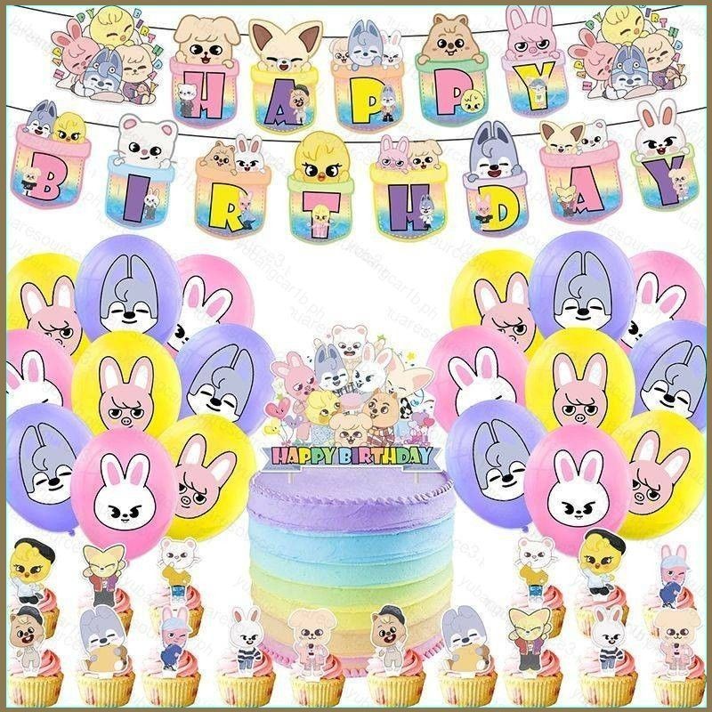 Stray Kids SKZOO theme kids birthday party decorations banner cake ...